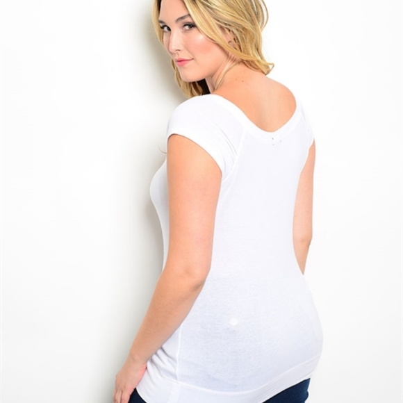 Tops | White Body Con Top | Poshmark